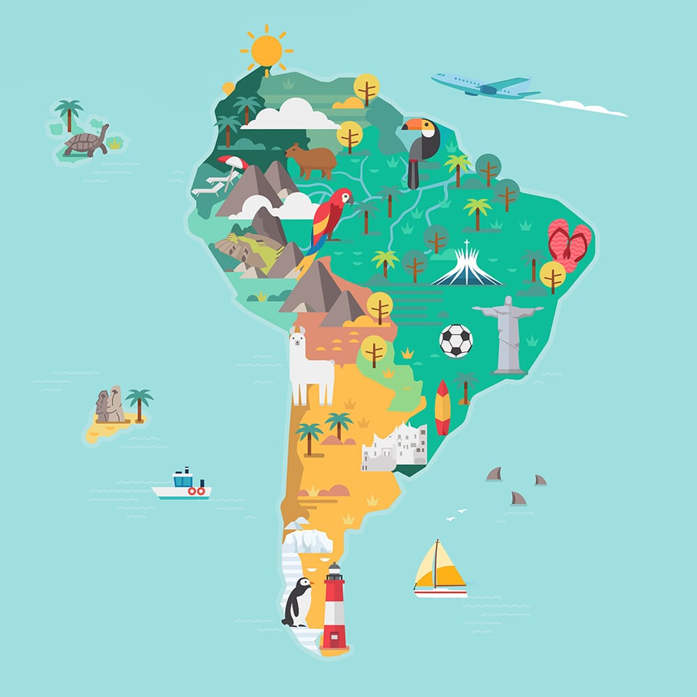 South America Travel Posters - Framed & Unframed Art Prints